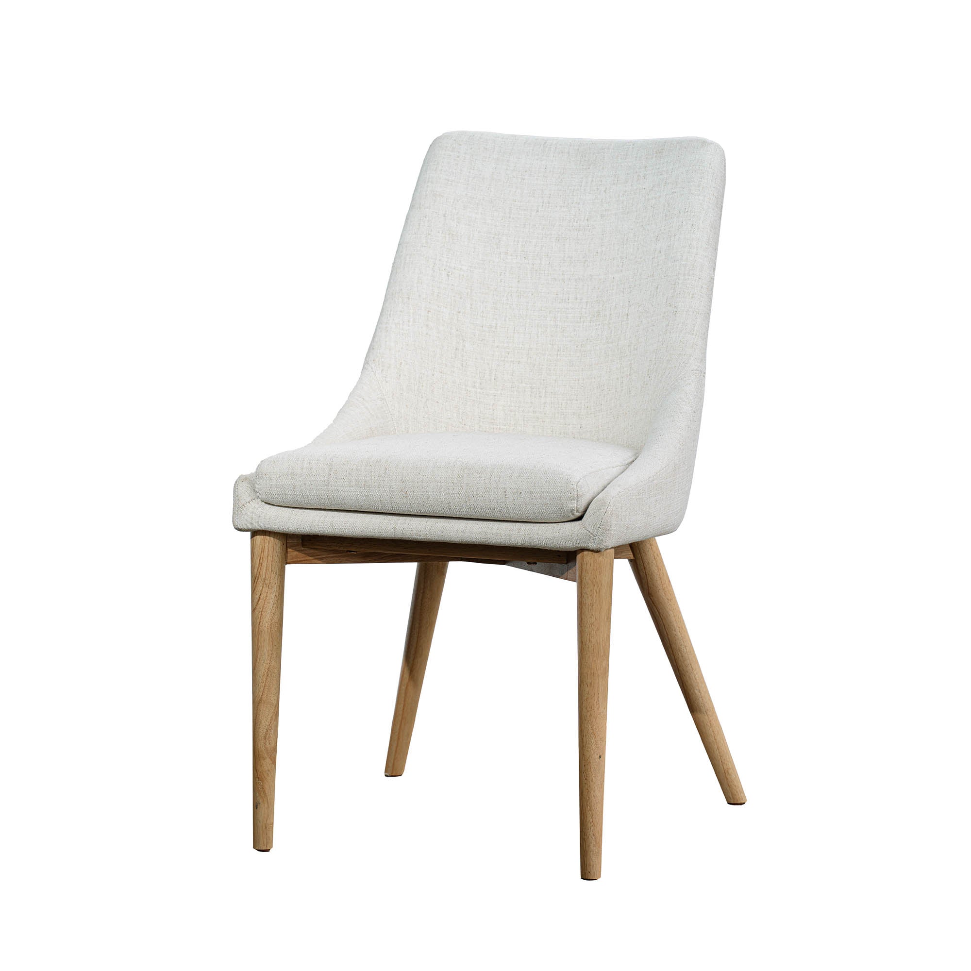 Fritz Side Dining Chair - Ivory w/ Natural Leg – LH Home